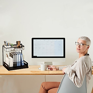 Under Sink Organizers and Storage, Under Cabinet Storage 2 Tier Under Sink Storage Rack, Multi-purpose Under Sink Shelf Organizer for Bathroom Kitchen