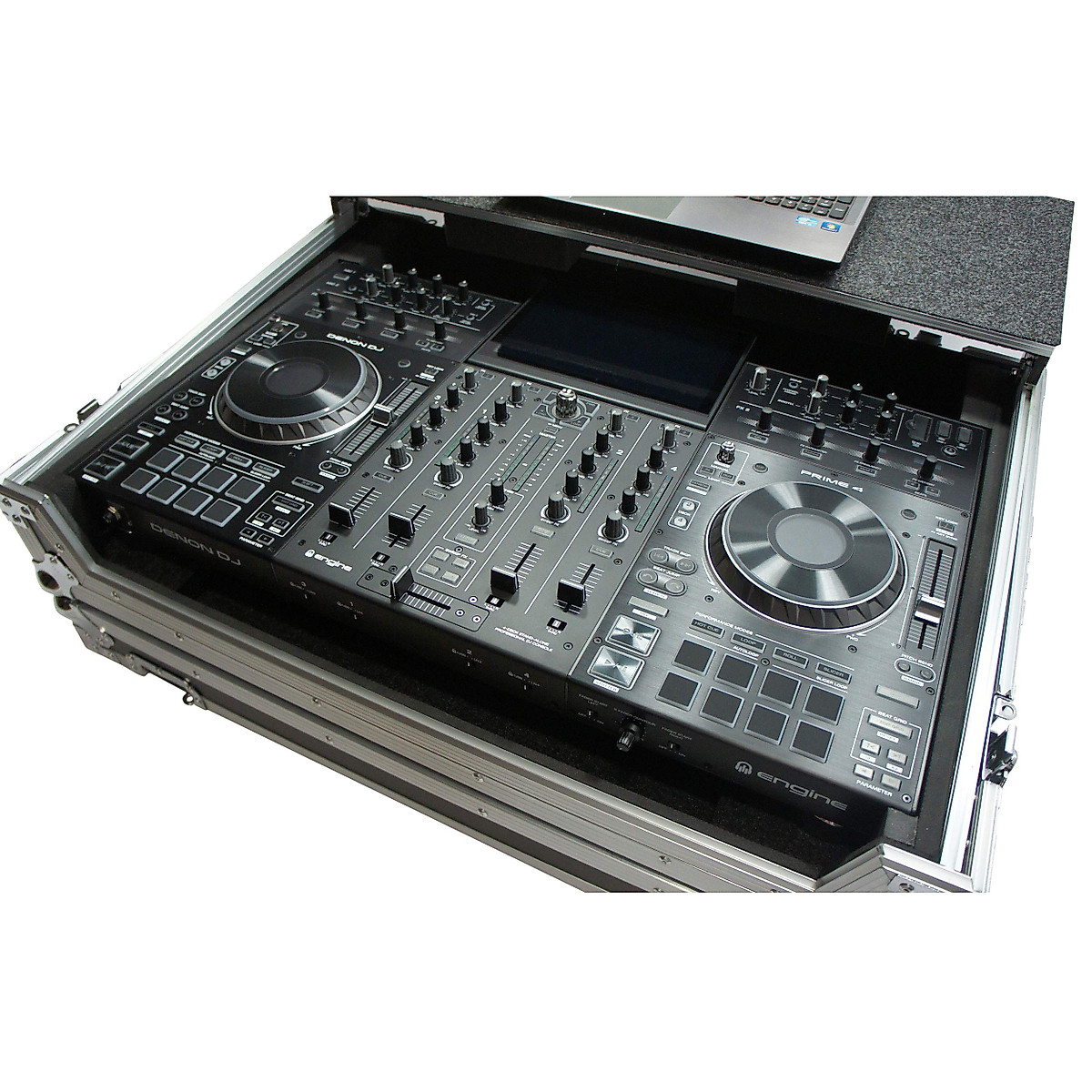 Harmony Audio HCMCX9000LT Flight Glide Laptop Stand DJ Custom Case Compatible with Denon Prime 4