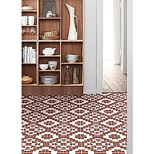 FloorPops 12-in by 12-in Terracotta Matias Peel & Stick Floor Tiles