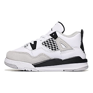Jordan Baby Boy's Air Jordan 4 Retro (Infant/Toddler) White/Black/Neutral Grey 9 Toddler M