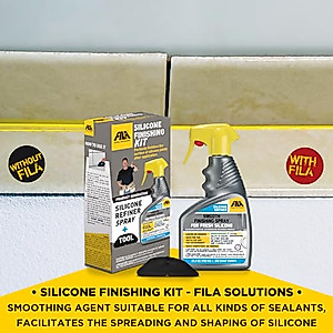 FILA Surface Care Solutions, Silicone Finishing KIT, Silicone Smoothing Spray, Suitable with caulking Tool kit and Silicone Tools, Perfect for Finishing Silicone Spray, Caulk Tool Included, 24oz