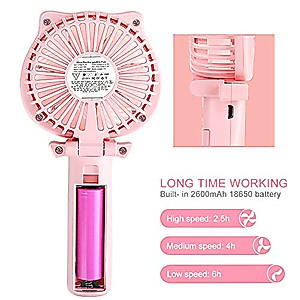 TriPole Mini Handheld Fan Bundle 2600mAh and 5000mAh Battery Operated USB Personal Fan Speed Adjustable Portable Fan