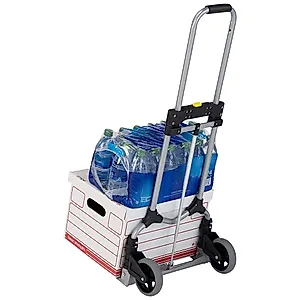 Magna Cart MCI Steel Folding Hand Truck, Foldable Personal Moving Dolly with Wheels, 160-Pound Capacity
