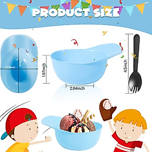 20 Pcs Baseball Helmet Ice Cream Snack Bowl Dessert Cups Baseball Theme Party Supplies 8 oz Mini Sundae Bowls Baseball Plates 20 Pcs Disposable Taster Dessert Ice Cream Spoon for Party Birthday