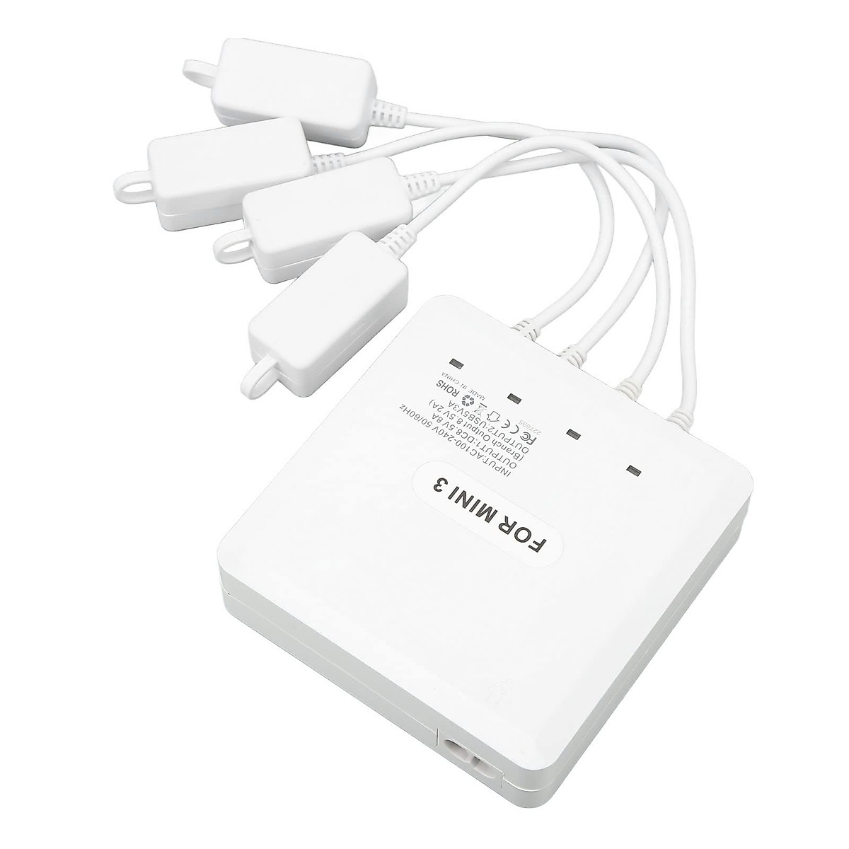 Tnfeeon Drone Battery Charging Hub, 4 Way Plastic Casing 5V 3A USB Output Drone Battery Charger for Mini 3 Pro (US Plug 100‑240V)