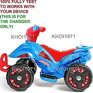 KHOI1971 Wall Charger AC Adapter Compatible with Kalee 6V-Volt ATV Quad Ride on Green Black-Trim-SEAT KL-40050C Walmart Target Toy R US