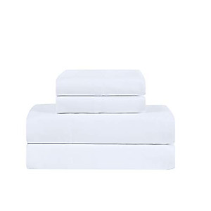 TRULY CALM HOME FOR HEALTH Antimicrobial White Full 4 Piece Sheet Set (SS3829WTFU-4700)