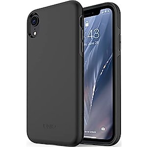 TEAM LUXURY Designed for iPhone XR Case, [Ultra Impact Resist] Shockproof Rugged [Anti-Scratch] Black Protective Case for iPhone XR Phone Case Cover 6.1", (Black)