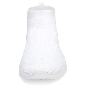 Santiro White Sneakers for Women Slip On Tennis Shoes Lightweight Walking Athletic Shoes Fashion Running Sports Shoes Breathable Mesh Work Shoes 9.5 US