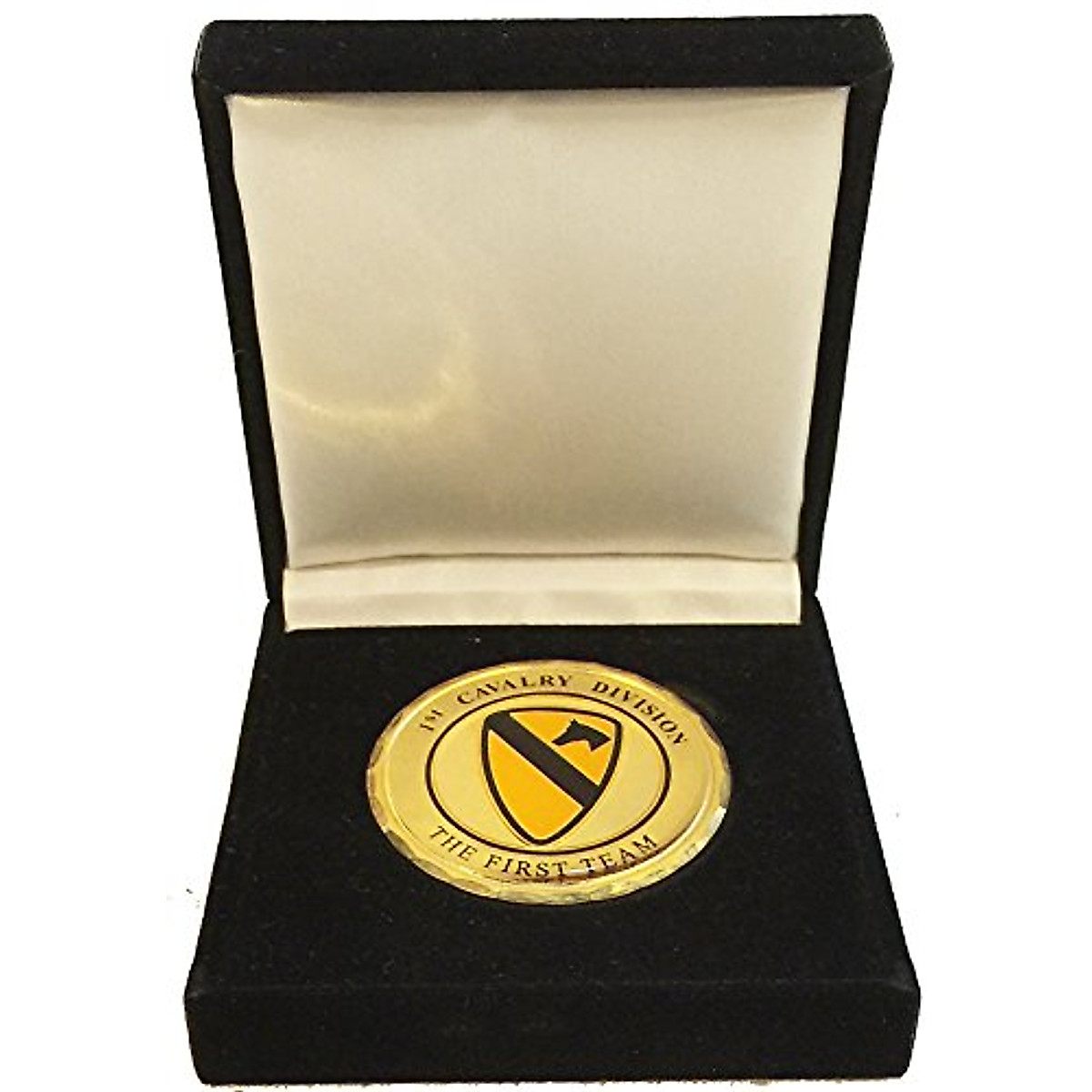 1st Cavalry 2 inch coin with velvet presentation case