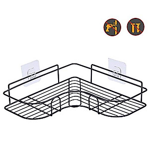 LAIGOO 8 Pcs Replacement Corner Shower Caddy Adhesive Hook Stickers, No Drilling Wall Hooks Adhesive Strips for Bathroom Shelves