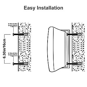 Herdio 5.25 Inches 200 Watts Passive Wired Indoor Outdoor Patio Deck Speakers All Weather Wall Mount System
