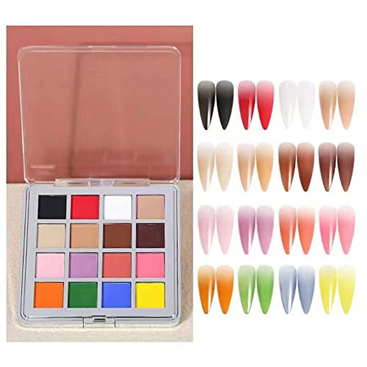 Nail Glitter Set,Gradient Powder,Nail Grading Powder, Magic Mirror Powder, Nail Polish Powder for French Nails Art Manicure Beginner Party Gift DIY Home