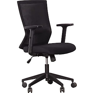 WeWork We Work Office Chair with Adjustable Arms and Lumbar Support, in Black