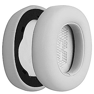 Geekria QuickFit Replacement Ear Pads for JBL Live 650 BTNC, Lifestyle E65BTNC, Duet NC, Live 660 NC Headphones Ear Cushions, Headset Earpads, Ear Cups Cover Repair Parts (Grey)