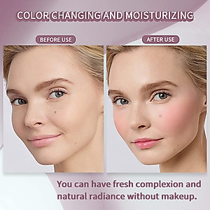NewBang Moisturizing Blush Rouge Color Changing Blusher for Cheeks and Lips Balm Multi Use Cream Liquid Waterproof Gel for Cheeks & Lips Gloss Glossy Shiny Finish Makeup