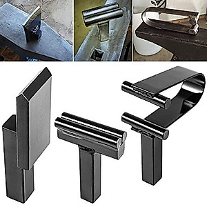 Blacksmith Anvil Forge Hardy Tool 3/4" Hot Cut Creasing Stake Spring Fuller Tool Set (3Pcs)