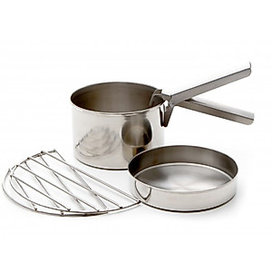 Kelly Kettle Trekker Kettle & Kit – 20oz Small Stainless Steel Camp Kettle, Lightweight Camping Kettle with Whistle, Kelly Kettle Stove for Fishing, Hunting, Hiking, Survival Gear