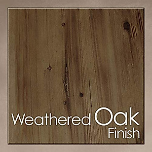 Lavish Home Half Moon Coffee Set of 2, Use Together or Separately as Side Tables, Modern Farmhouse Style, Rustic Wood Grain and Metal Legs, brown