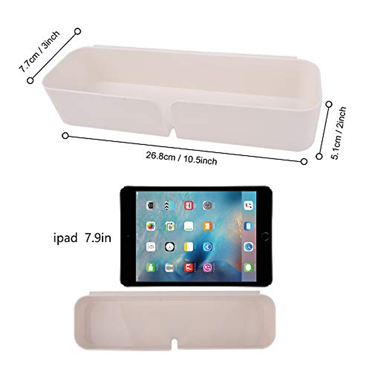 Bedside Shelf Caddy Basket Pocket Organizer to Storage Remotes,Tablet Cellphone Charging,Clock- Stick On Adhesive Tapes & Nails Installations Both Offered for Bedroom,Dorm,Offices.(1 Psc/Set)