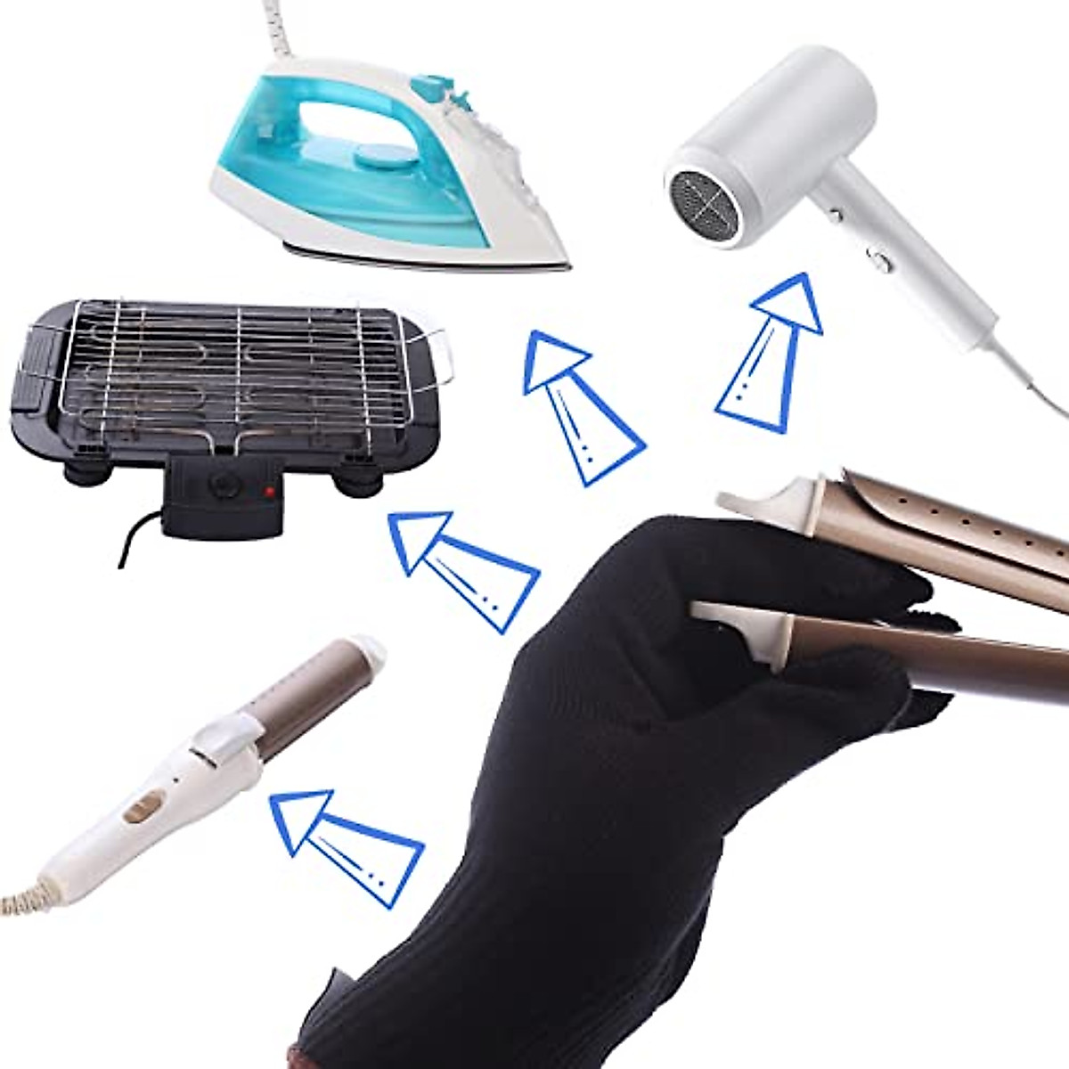 BASALT Cotton Working Gloves Cotton Knit Gloves Light-duty String Knit (6 Pairs, Medium)