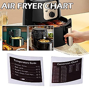 BAILIY Magnetic Sticker Air Fryer Cooking Time Chart Kitchen Conversion Chart Quick Fryer Air Must-Have Reference Guide Accessories