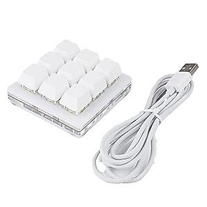 9 Keys OSU Gaming Keyboard, Mini RGB Macro Programming SimPad Support Hot-swap Switch Customize Mechanical Gaming Keypad (Color : Black Switch)