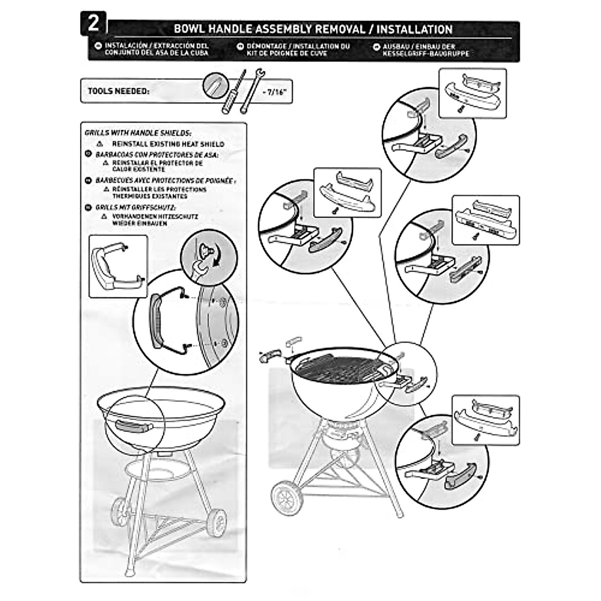 Weber #80671 Charcoal Grill Lid Handle