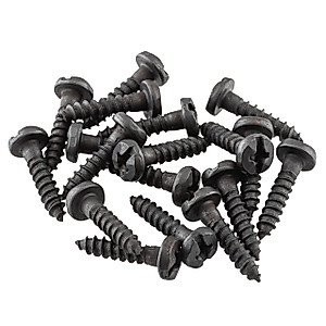 #5 x 5/8" Flat Black Pyramid Head Phillips Wood Screws - Pack of 25 - Self Tapping Screws for Wood - PH558-SBL