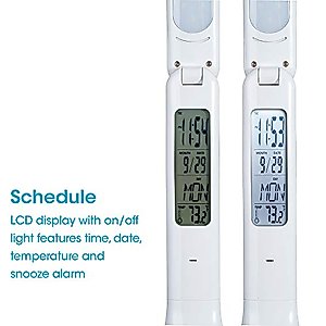 OttLite Travel LED Task Lamp with ClearSun LED Technology - Cordless, Digital Display & Touch Activated Controls - Portable Desk Lamp with Rechargeable Battery - for Home Reading, Office