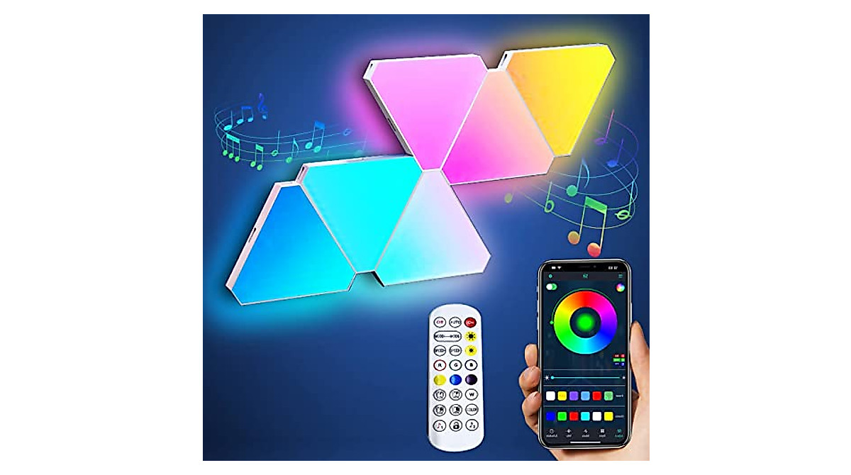 Triangle LED Light Panels for Ultimate Gaming Setup