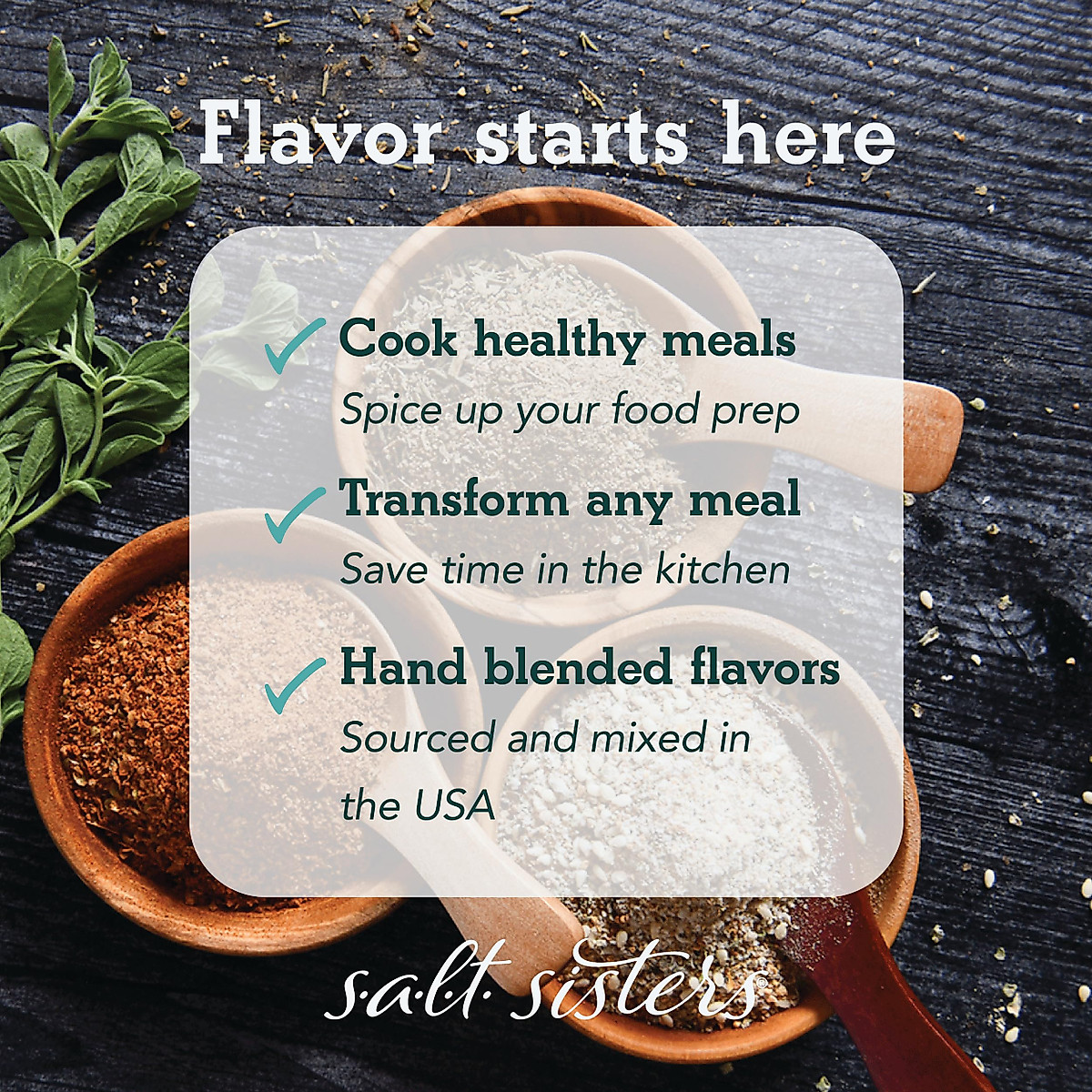 s.a.l.t. sisters Blackened Cajun Rub & Seasoning - Dry Barbecue Rub & Wet Rub Seasoning Base - Herb & Spice Blend Perfect for Chicken Wings, Brisket, Pulled Pork - Non-GMO - No Cumin - 16 oz / 1 lb