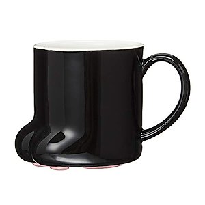 Sunart SAN2235-1 Cute Tableware, Paw in Cat, Black Cat Mug, 8.8 fl oz (250 cc), Black
