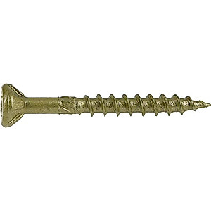 Power Pro 48595 Wood Screws, #8 x 1-1/2", Premium Outdoor Deck Screws, Rust Resistant, Epoxy Coated Bronze, 1lb Box, 203 pcs