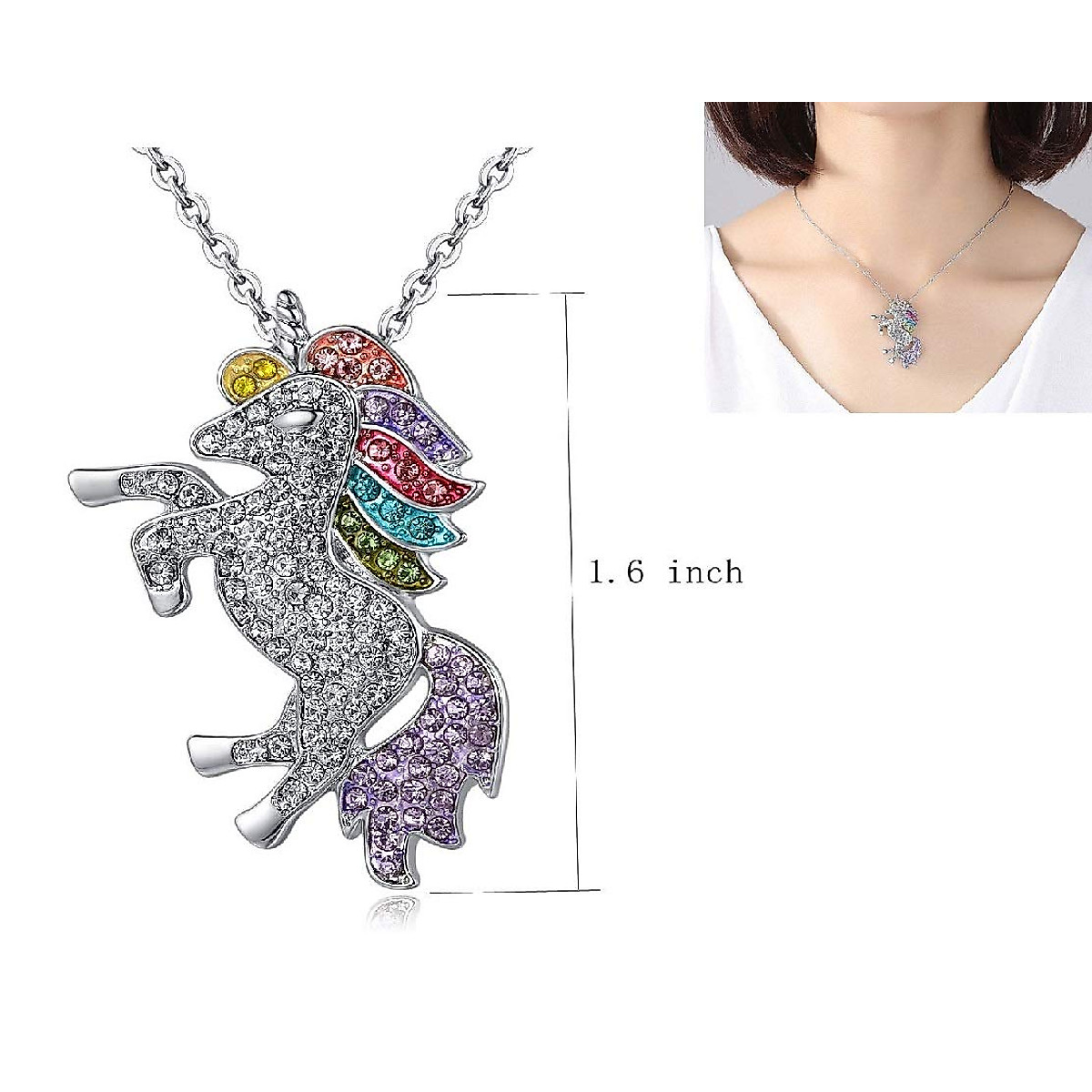 Pink Rainbow Unicorn Backpack, Cute Toddler Backpack Waterproof Mini Travel Bag for Girls Kids