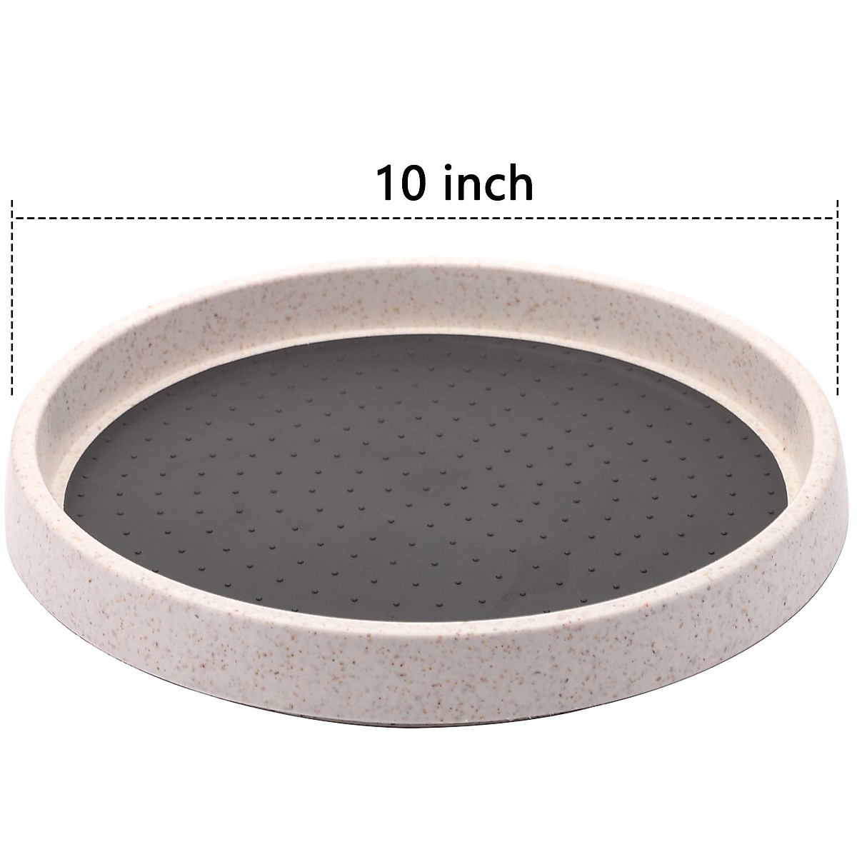 Lawei 2 Pack Lazy Susan Turntable - 10 Inch Non-Slip Lining Rotating Organizer Spice Storage Rack for Cabinet Pantry Refrigerator Countertop Spinning Organizer for Spices Condiments Baking