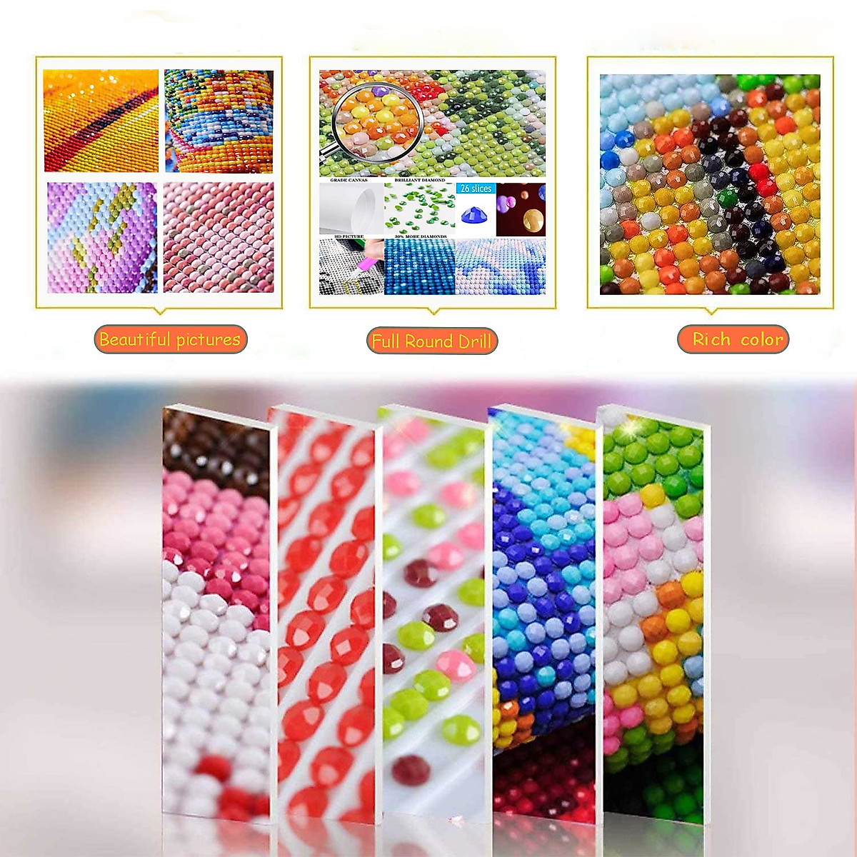 Acelii 5D Christmas Diamond Painting Kits for Adults Beginners,DIY Winter Paint by Diamond Art,Full Round Drill Diamonds Dots Gem Art Kits,Home Wall Decor 12x16 Inch