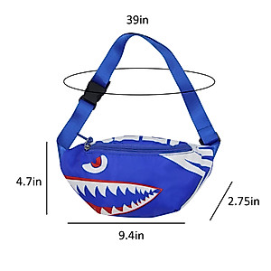 Toddler Boys Girls Cute Cartoon Shark Mini Fanny Pack Kids Sports Running Purse Waist Pack Belt Bum Bag
