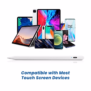 Electronic Stylus Pen for Lenovo Duet Chromebook 2 in 1,1.2mm Repalceable Plastic Tip Stylist Pencil Compatible with Lenovo Duet Chromebook 2 in 1 Writing Stylus Pen,White