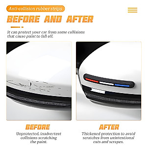 AICEL 6 PCS Car Door Edge Guards, Auto Anti-Scratch Side Door Edge Protector, Anti-Collision Self-Adhesive Trim Sticker, Universal Exterior Accessories for Cars, Trucks, SUVs (Black/Red/Yellow)