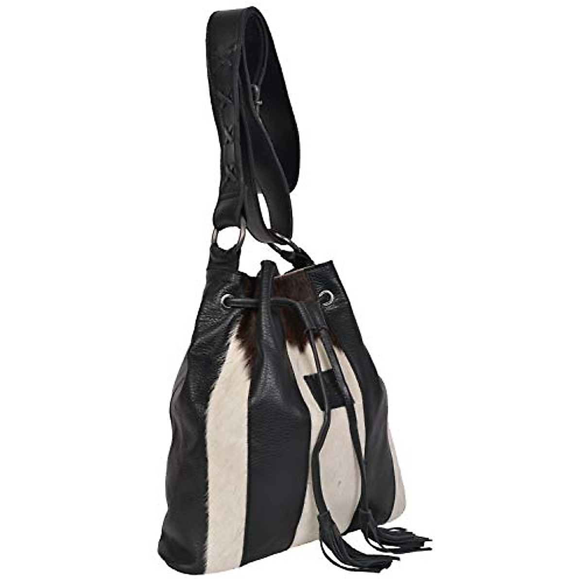 STS Ranchwear Cowhide Bucket Bag Cowhide/Black One Size