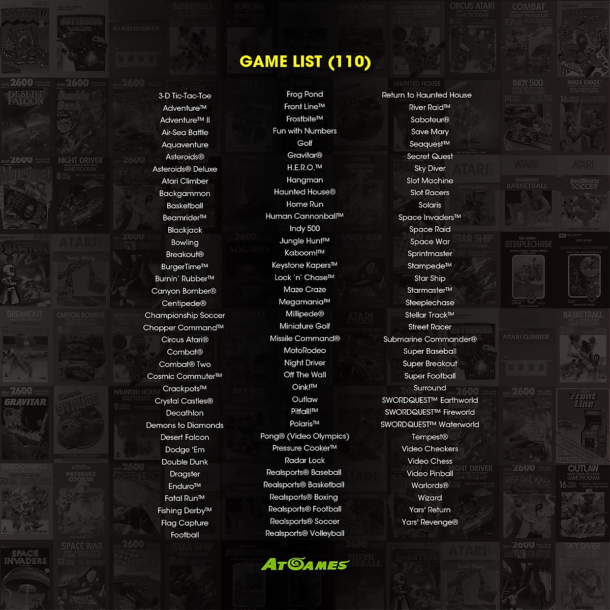 Atari Flashback Console 50th Anniversary Edition, Retro Game Console, Built-in 110 Classic Games, Two Joystick Controllers, HDMI, PLUG & PLAY on HD TV