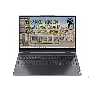 Lenovo Yoga 7i 15.6" FHD(1920x1080) IPS 2-in-1 Touch Laptop, Fingerprint Reader, Intel Core i7-1165G7 Processor up to 2.8GHz, 4 Cores, 12GB RAM, 512GB PCIe SSD, Bluetooth, Win 11, Gray, EAT Cloth