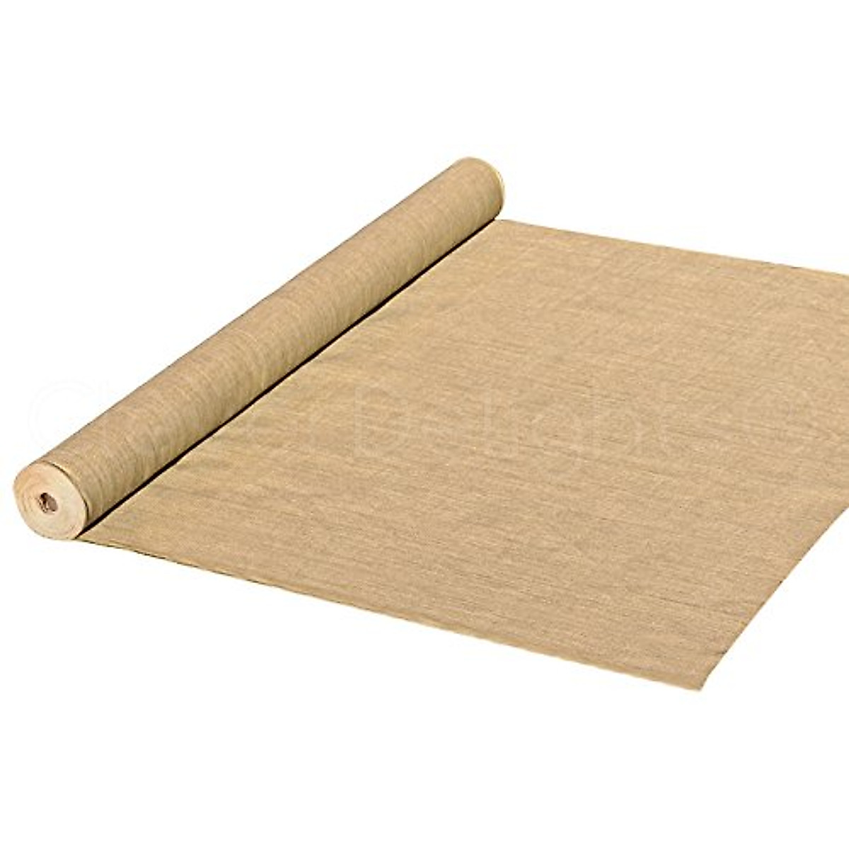 CleverDelights 60" Premium Burlap Roll - 20 Yards - No-Fray Finished Edges - Natural Tight Weave Fabric