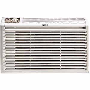 LG 5,000 BTU Window Air Conditioner, 115V, AC Window Unit Cools 150 Sq.Ft. (10' x 15' Room Size), Perfect for Bedrooms, Quiet AC with 2 Cooling & Fan Speeds, 2-Way Air Deflection, and Washable Filter