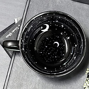 Rogue + Wolf Midnight Coffee Large Witch Mug in Gift Box Halloween Decor Spooky Gifts Ghost Fall Mugs for Men Women Goth Acotar Witchy Novelty Porcelain Tea Cup Gothic Witchcraft - 17.6oz 500ml