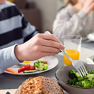 LIANYU 12-Piece Toddler Forks, Kids Silverware Forks for 2-10 Year Old, Children Cutlery Flatware Set, Kids Utensils Forks Set for Home Preschools, Dishwasher Safe