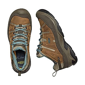 KEEN Women's Circadia Low Height Comfortable Waterproof Hiking Shoes, Syrup/North Atlantic, 10 Wide