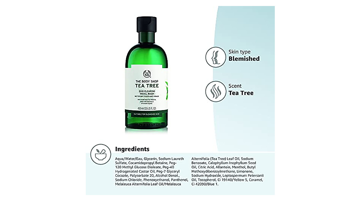 Tea Tree Skin Clearing Facial Wash - Vegan Cleanser