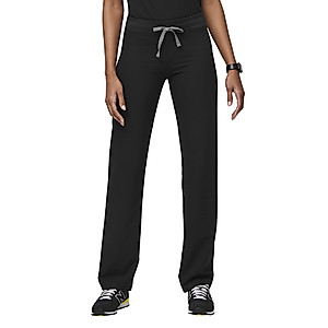 FIGS Livingston Basic Scrub Pants for Women – Black, XXS